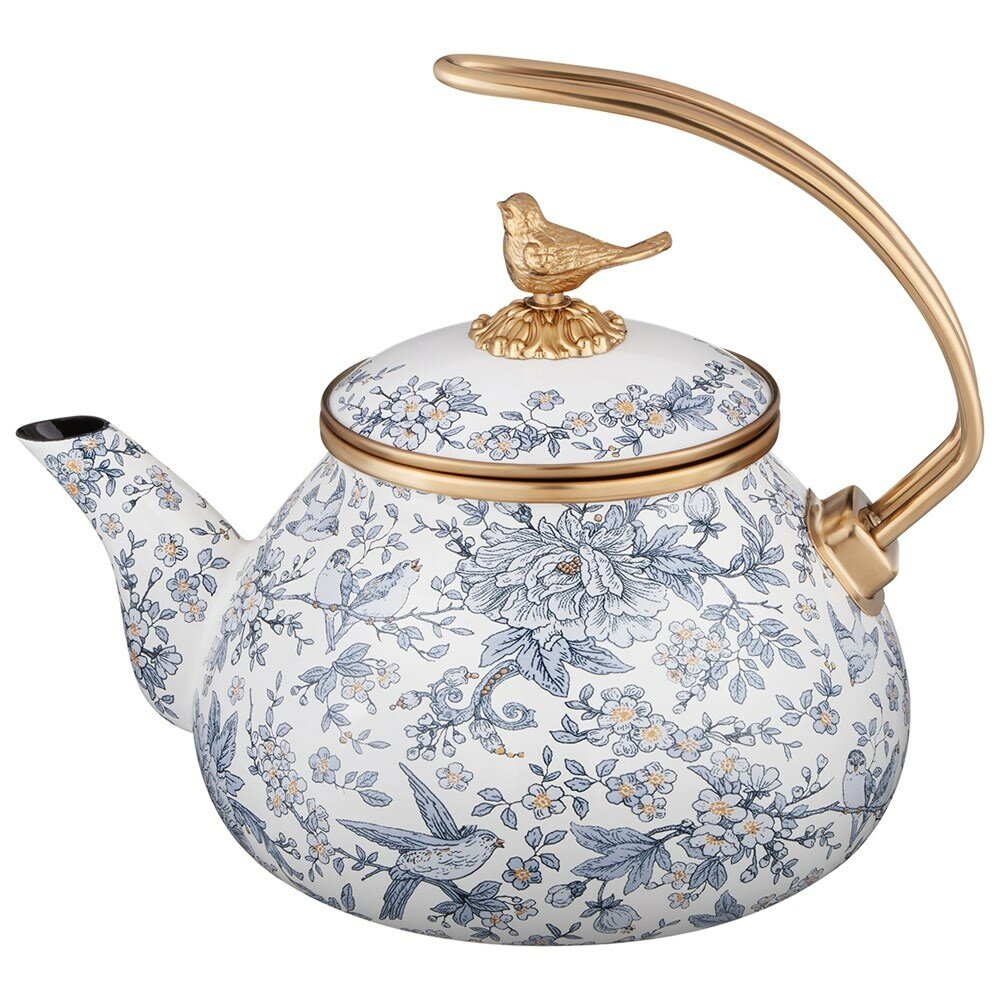 Чайник эмалированный lefard, серия royal garden, 2,2л подходит для индукцион. плит