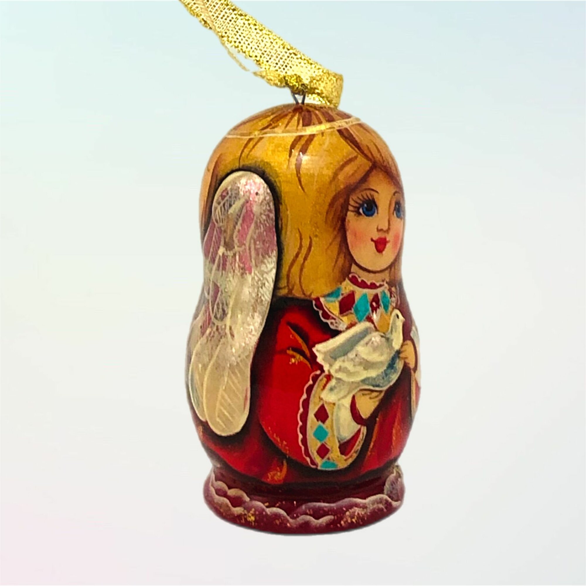 Сувенир Матрешка Ангел (подвесной), новогодний декор — фото 1