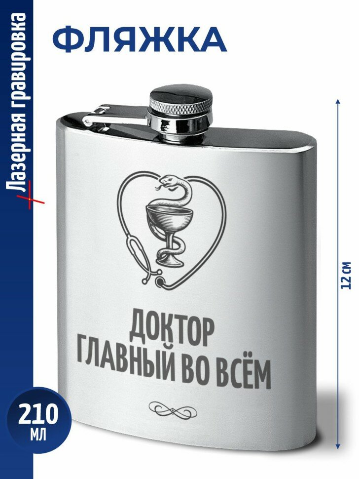 Фляжка "Доктор главный во всём"