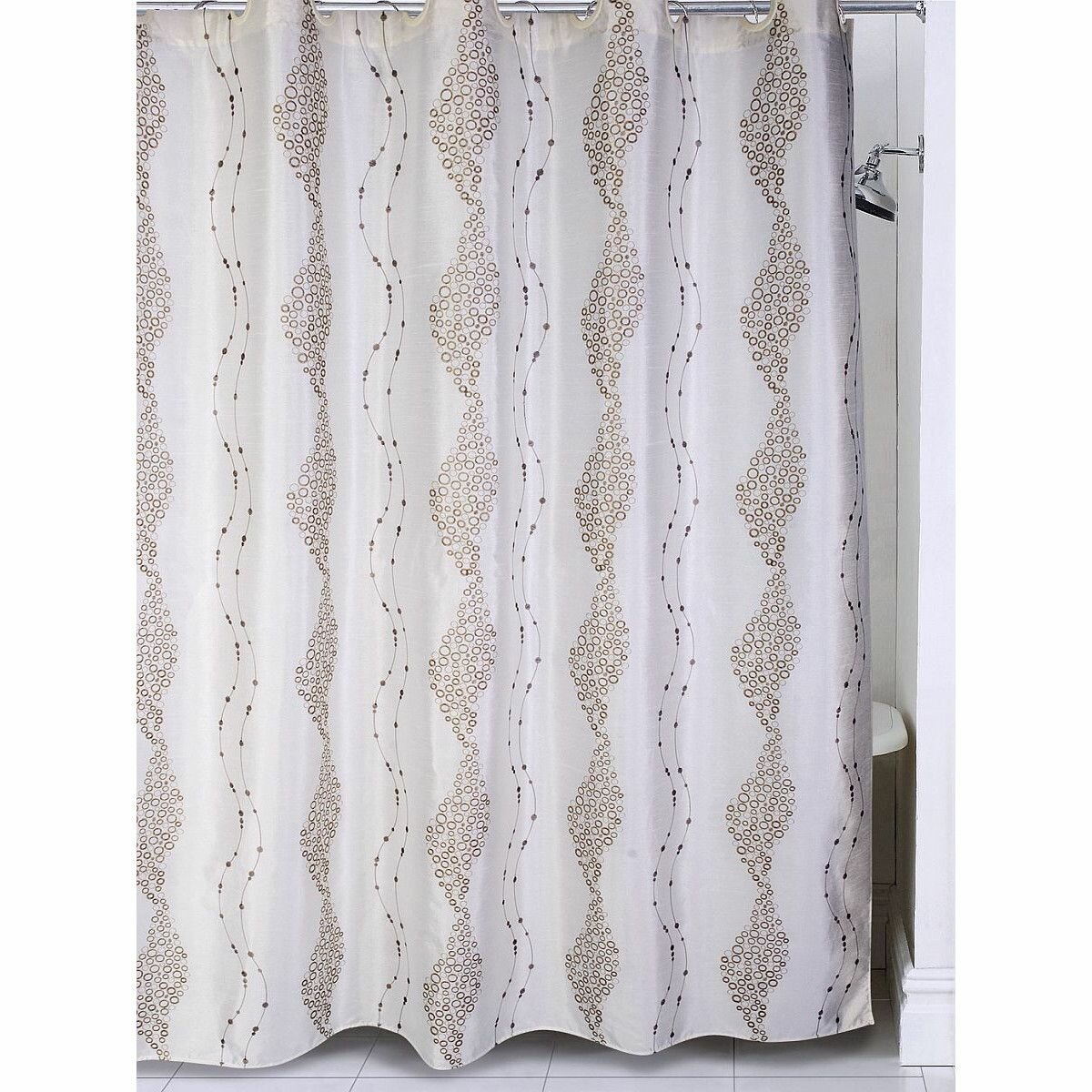Штора для ванной 180х200см. BathPlus Chiko LC1203 с вышивкой