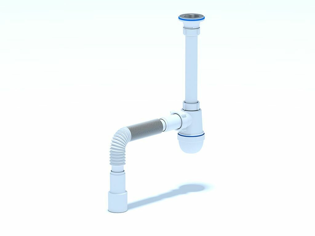 Сифон АНИ 1 1/4"*40 с гибкой трубой 40*40/50