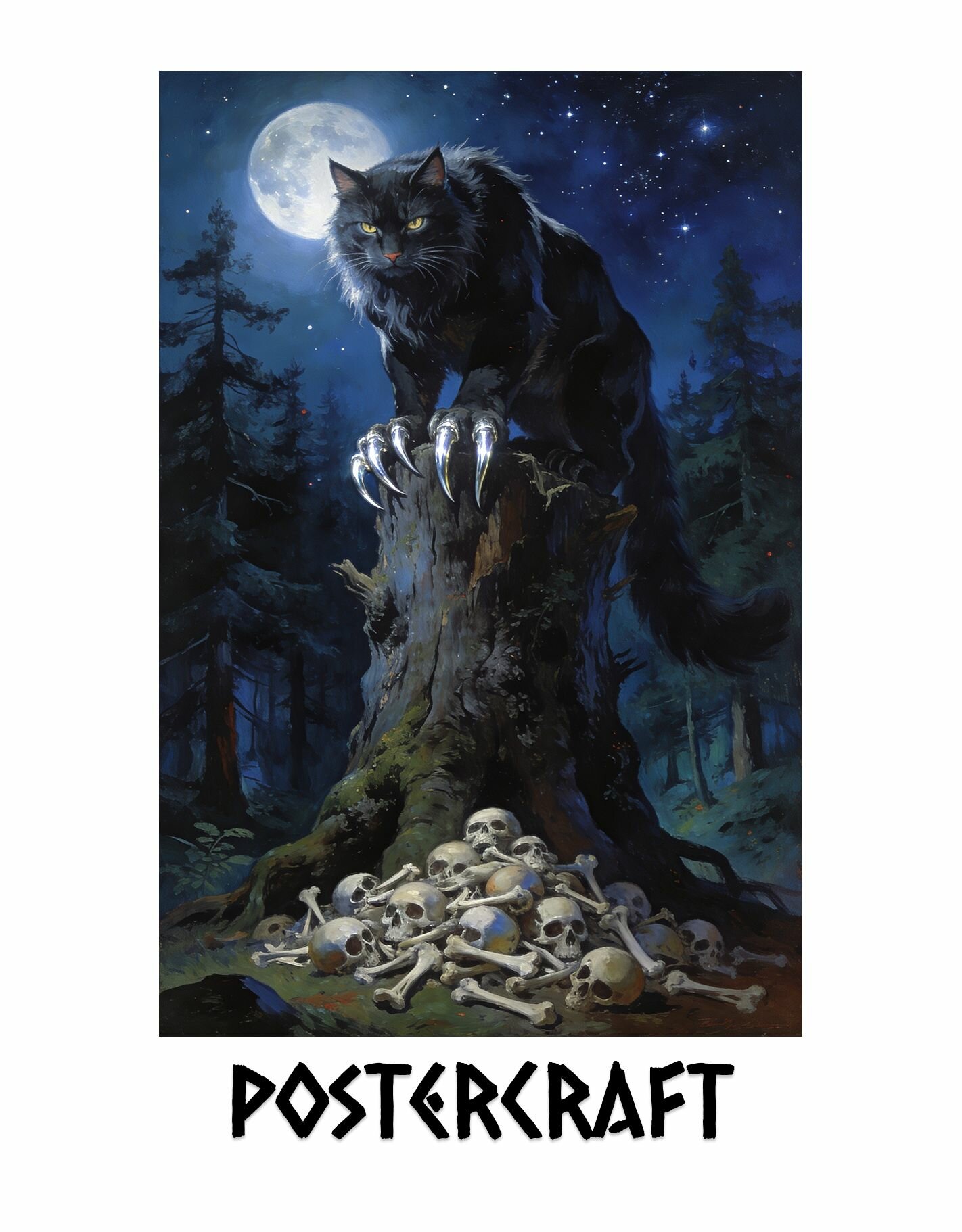 Постер "Кот Баюн" (Славянские Мифы) 29.7х42см, А3, глянцевый