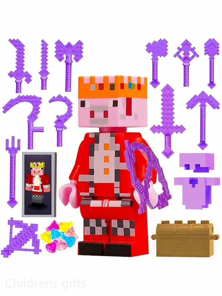 Оригинальные строительные блоки Minecraft, собранные развивающие игрушки, украшения ручной работы