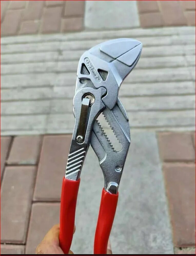 Клещи KNIPEX переставные-гаечный ключ, длина 180 мм, хром, 2-комп ручки KN-8605150