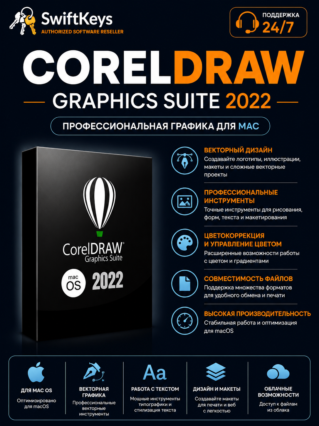 CorelDRAW Graphics Suite 2022 для MacOS - Бессрочная лицензия