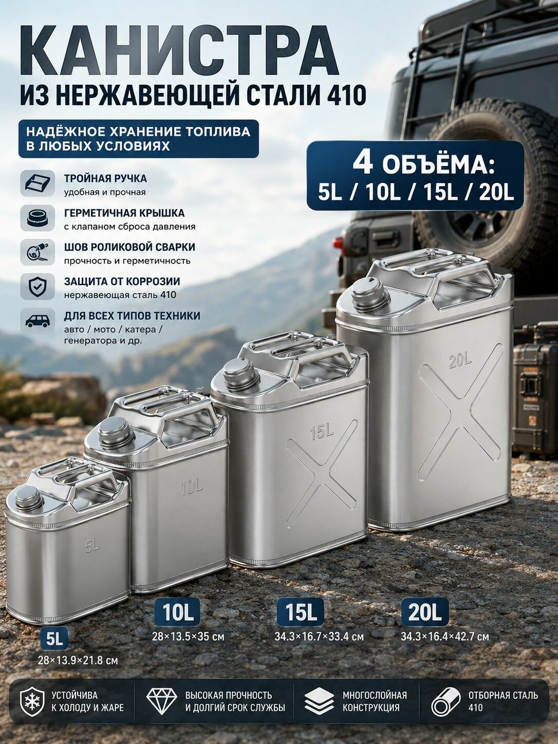 Канистра для ГСМ, 20 л。Канистра для ГСМ, 20 л。Канистра для ГСМ, 20 л。