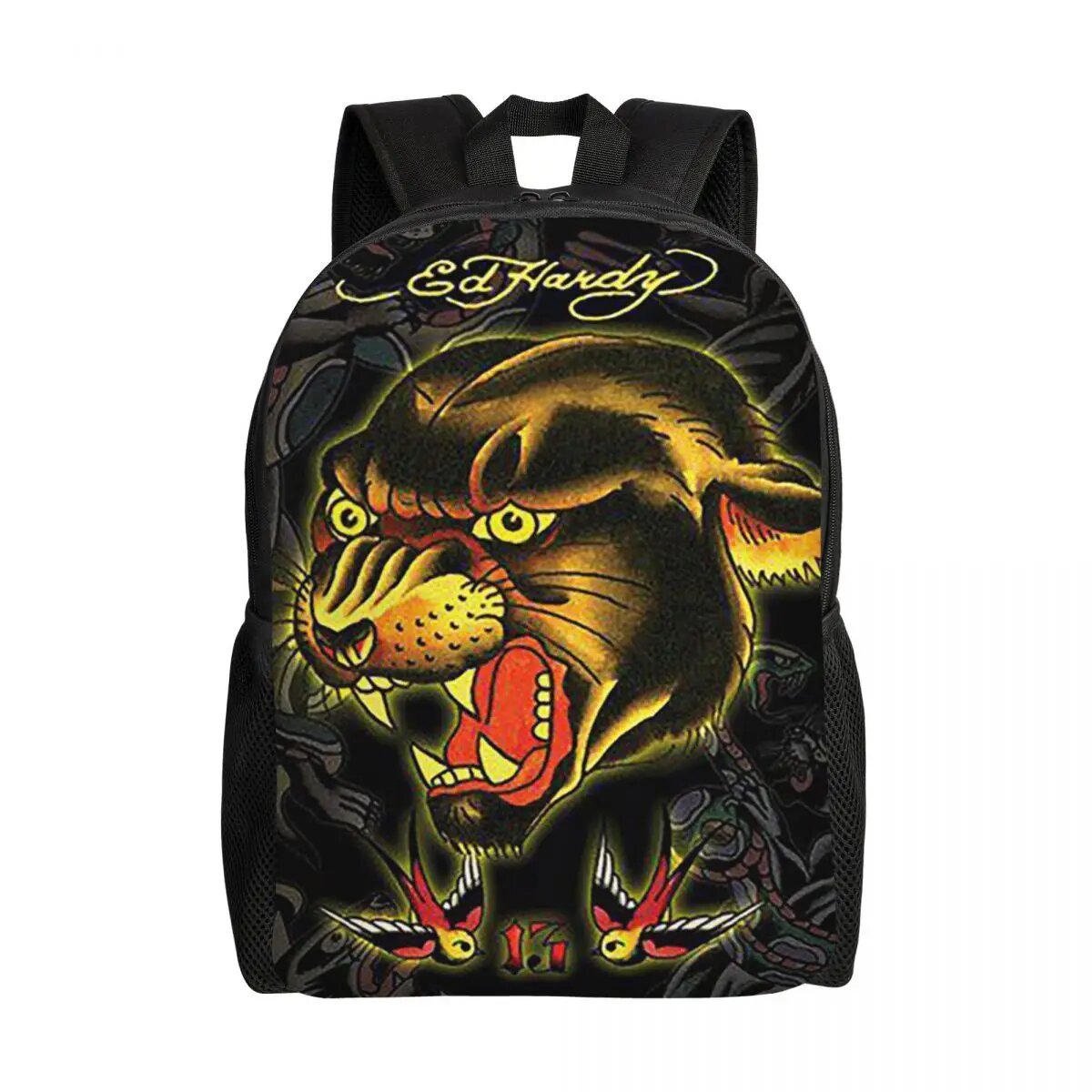 Рюкзак Ed-hardy Tattoo Tiger Skull для студентов, школьников, мальчиков и девочек, сумка для книг, школьная сумка, сумка для ноутбука, сумка через плечо