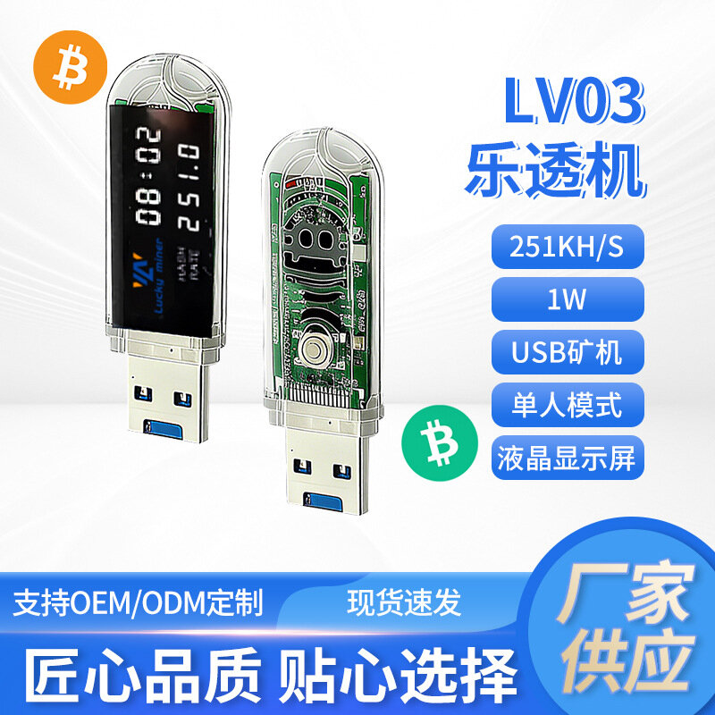 USB SOLO Биткоин-блиндбокс-машина с ЖК-дисплеем, скоростью 249КГ/с, потреблением 1Вт, прозрачный дизайн