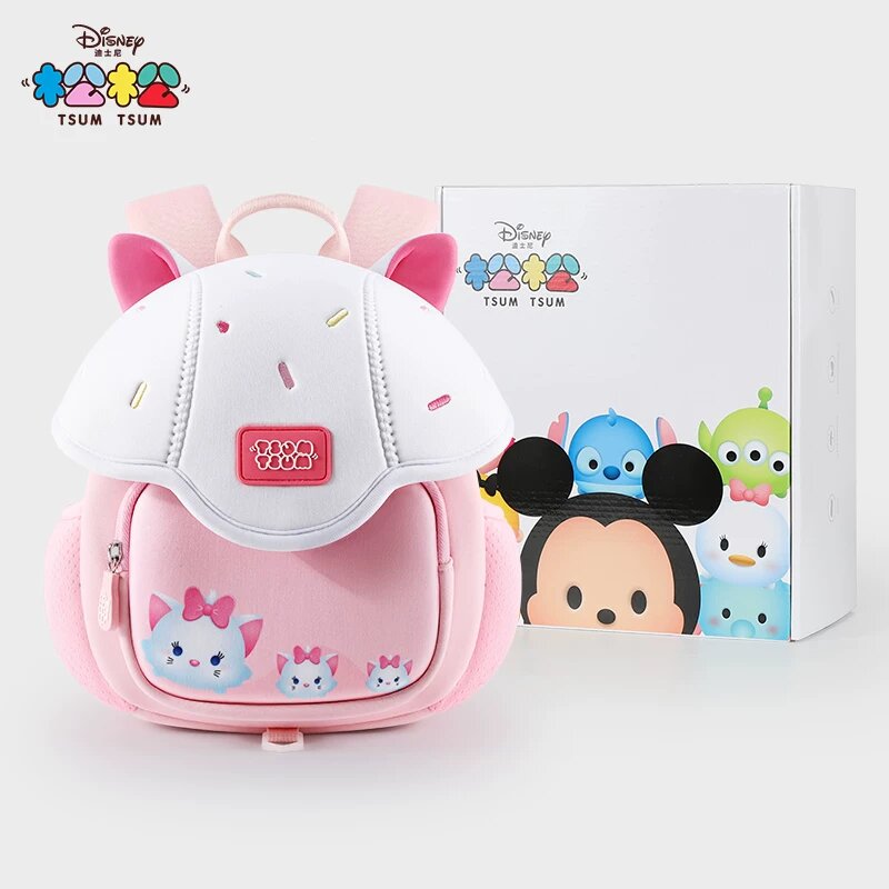 Детский рюкзак Disney розово-белый для девочек и мальчиков 2-5 лет, легкий милый плечевой рюкзак с подарочной упаковкой