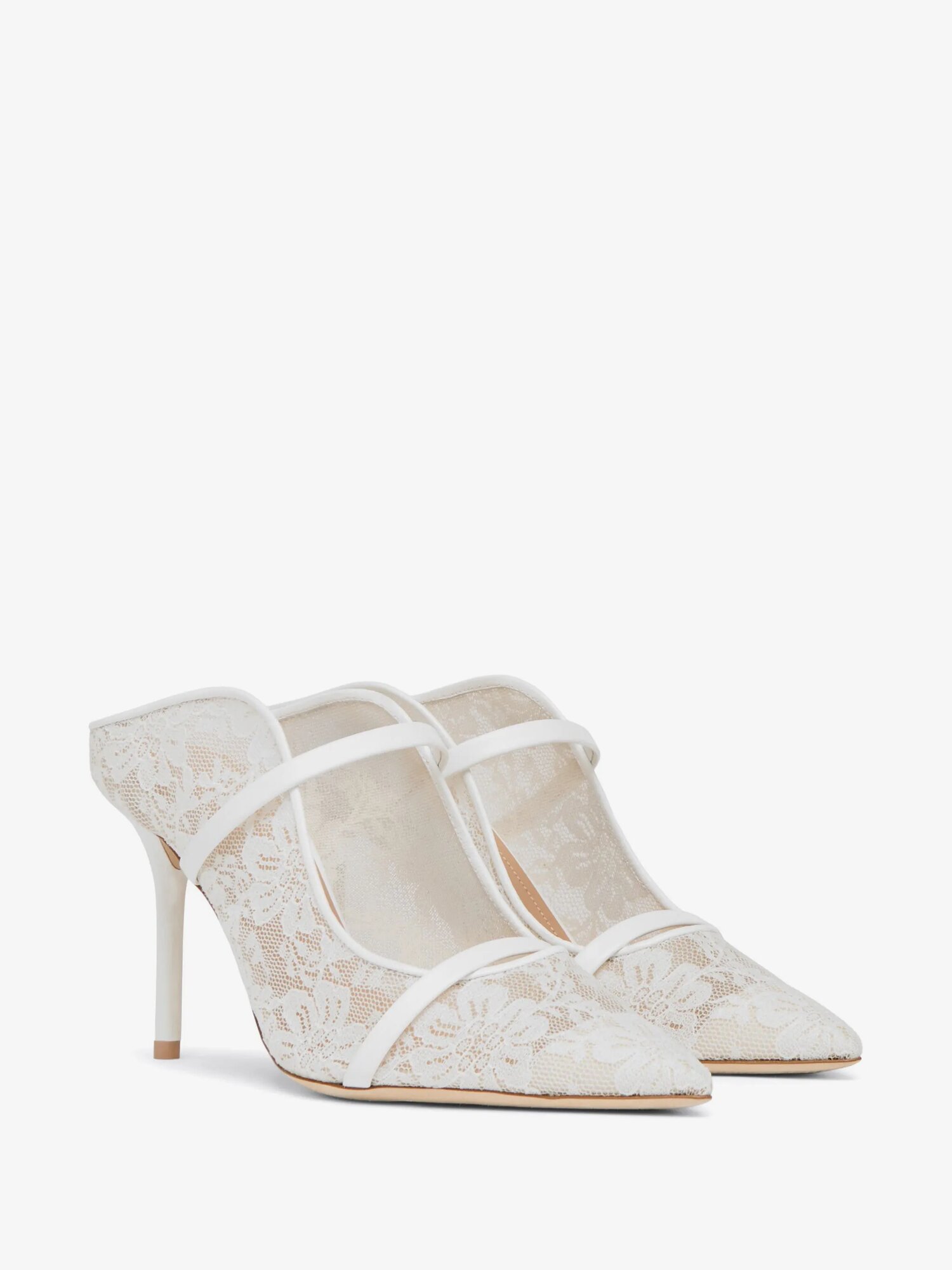 Мюли Malone Souliers Maureen 85, размер 38,5, бежевый/белый — фото 1