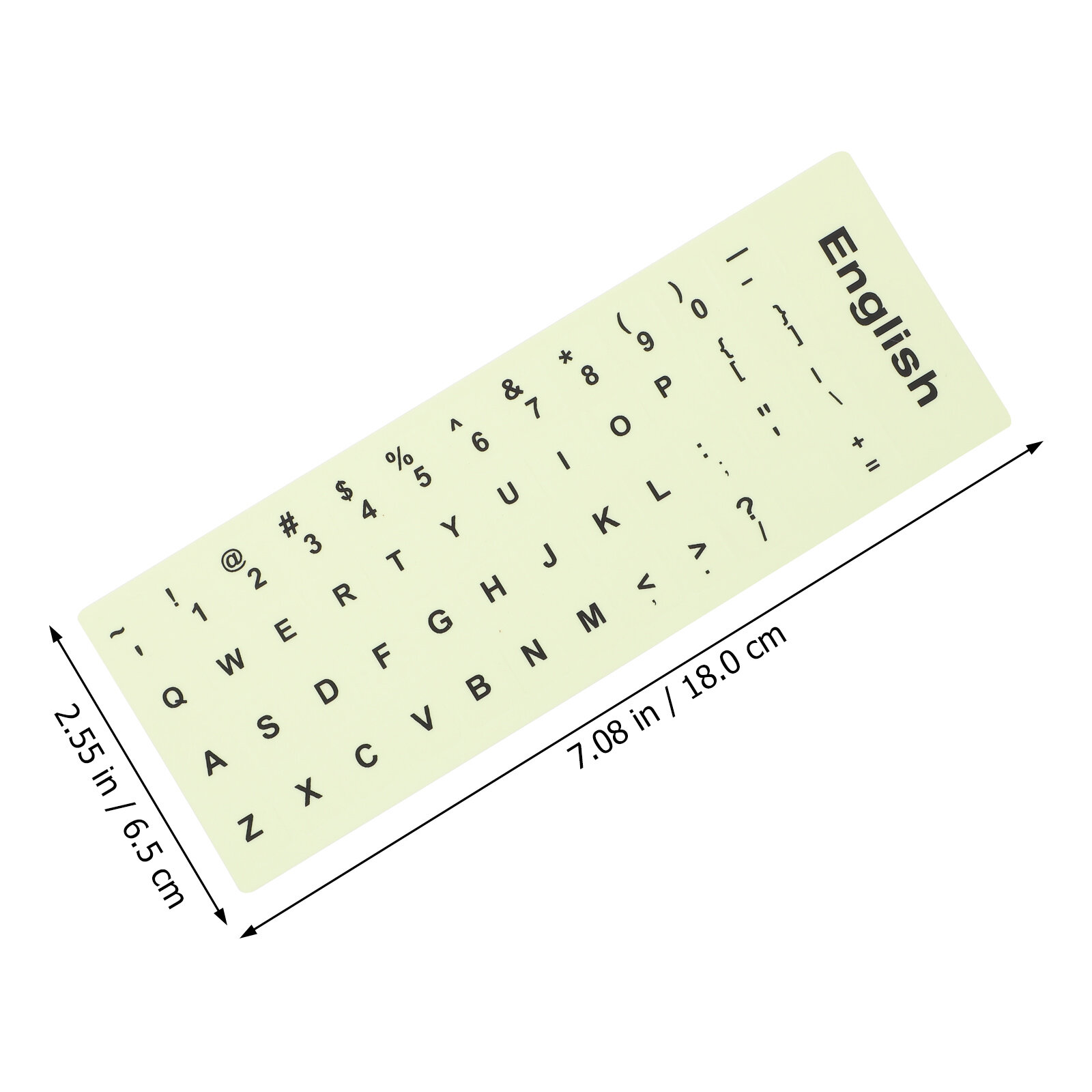 1 Лист Florescent Letter Keyboard Sticker На Английском Языке Декаль Для Клавиатуры 18X6 5Cm