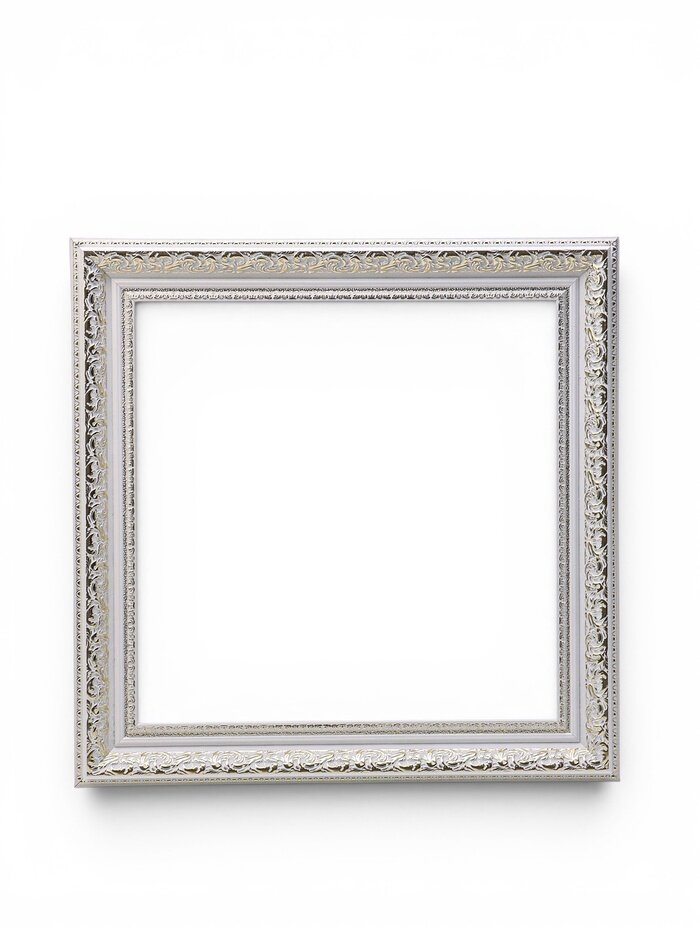 Рама для картин и зеркал Elegance de Lumi, 40×40 см, пластик, белая с золотом