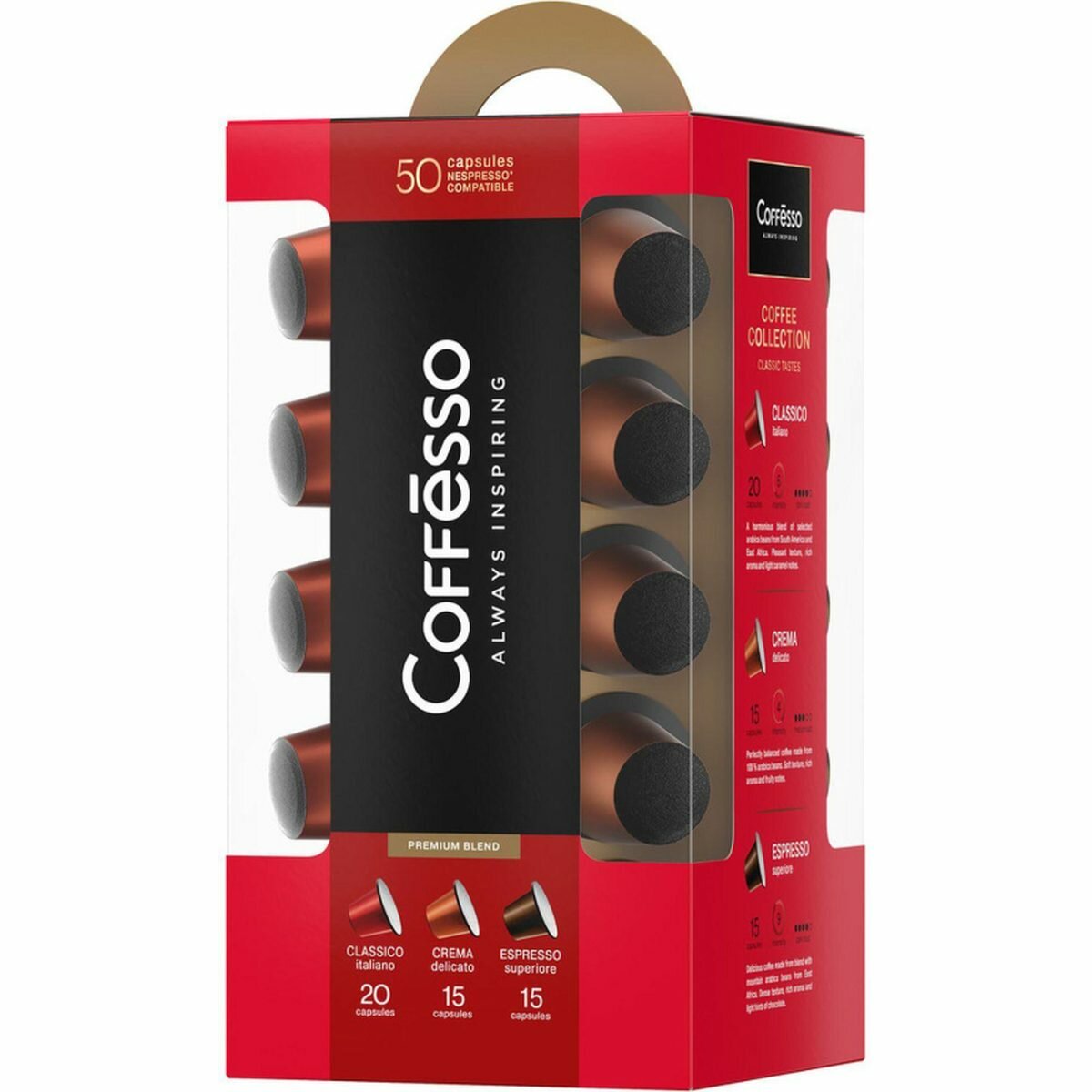 Кофе в капсулах для кофемашин Coffesso Ассорти ( 50штук в упаковке), 6 уп.