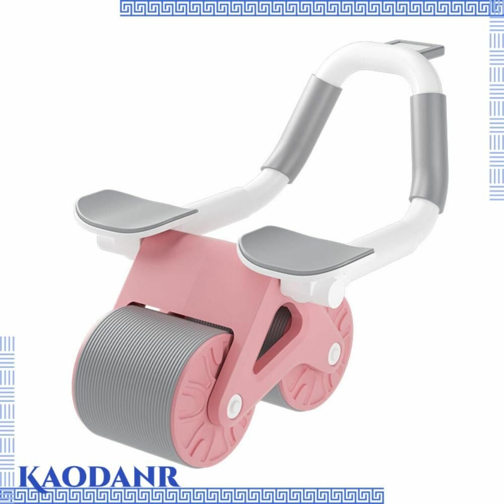 Ab Wheel Roller, двойное колесо и удобный дизайн для домашних тренировок и фитнеса для начинающих и опытных пользователей Розовый с таймером