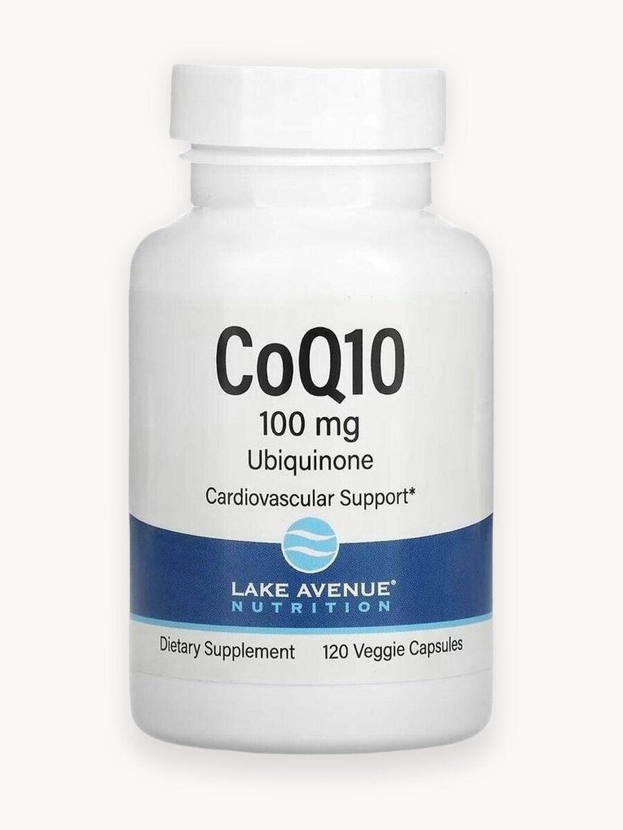 Коэнзим Q10 Lake Avenue 120 капсул, для выработки энергии, поддержки сердца и антиоксидантной защиты