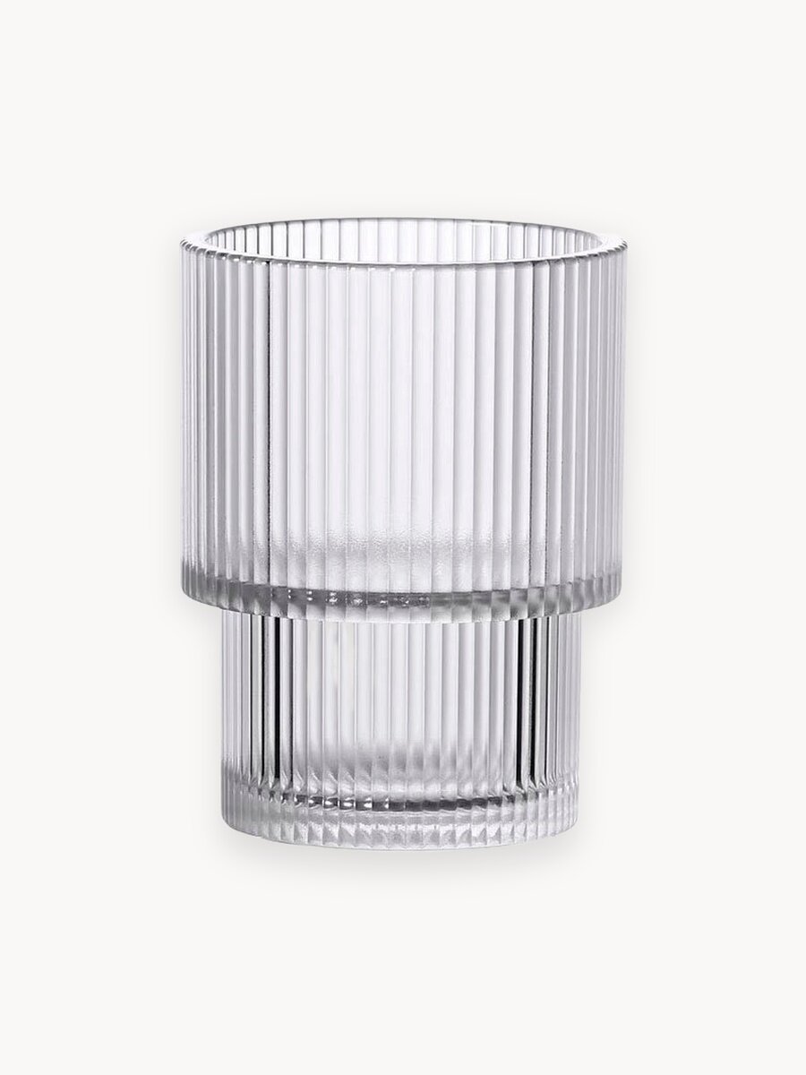 Стаканы Vega.Store, для коктейлей, для воды, для вина, для кофе, стекло, рифленые