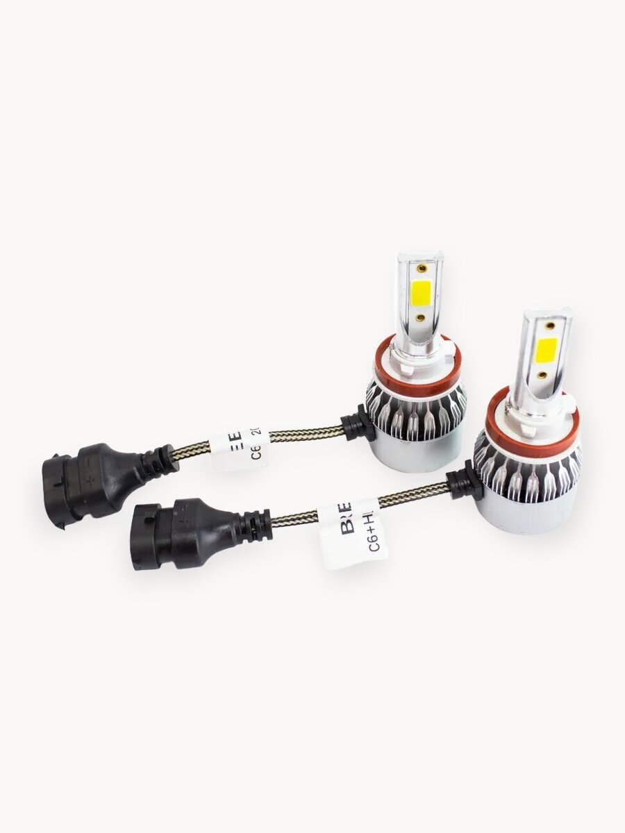 Светодиодные лампы Led C6 H11 6000k, 36w, 12V, комплект 2 шт.