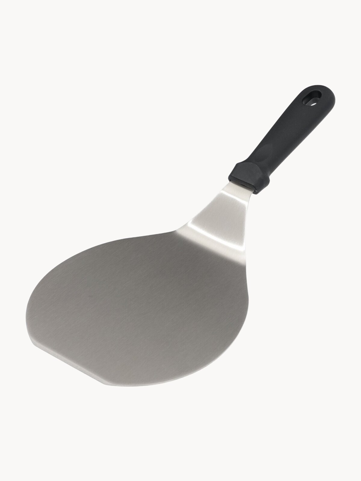 Лопатка для пиццы и коржей Доляна, 33.5×16.5 см, нержавеющая сталь, чёрная