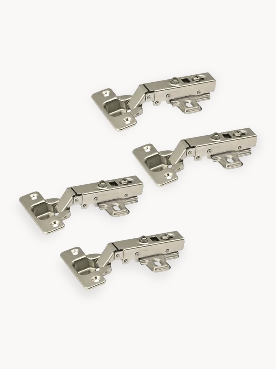 Петля мебельная накладная Clip-on с доводчиком - комплект 4 штуки