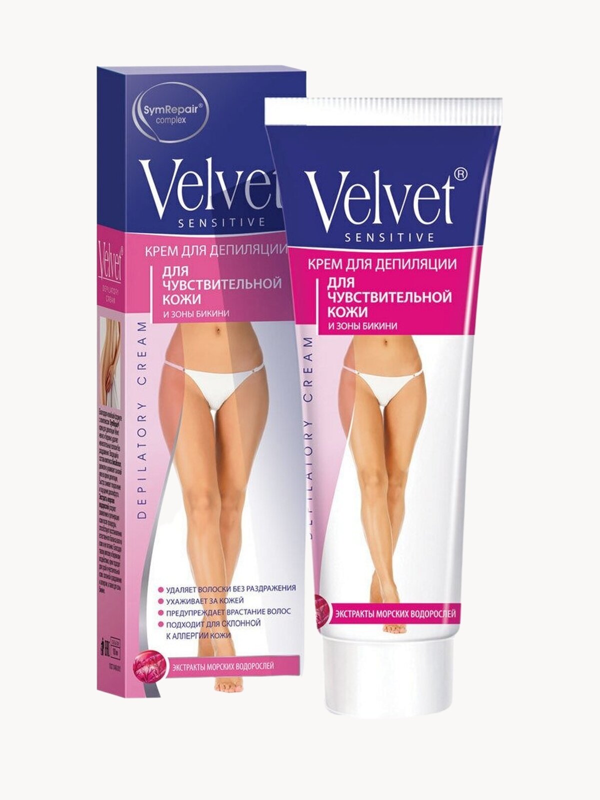 Velvet Крем для депиляции для чувствительной кожи и зоны бикини 100мл