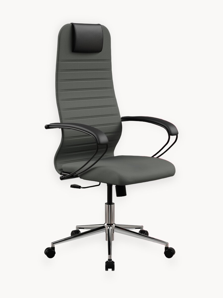 Ergolife. Кресло компьютерное SU-B-10/подл.130/осн.009, Ткань, Темно-серый/Темно-серый