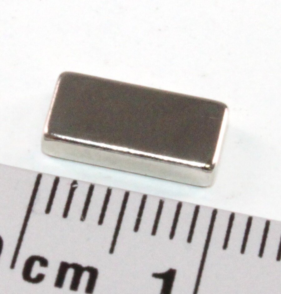 Магнит прямоугольный -079а- 10x5x2mm N38 (900гр.), неодимовый