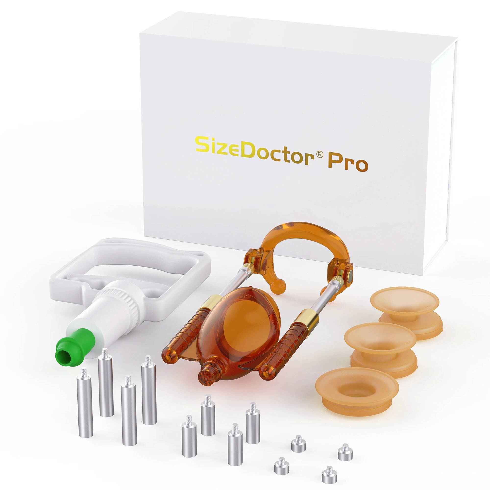 Размер Doctor PRO для увеличения мужского пениса и длительного обучения. Новый дизайн вакуумной чашки и мягкие силиконовые чехлы.