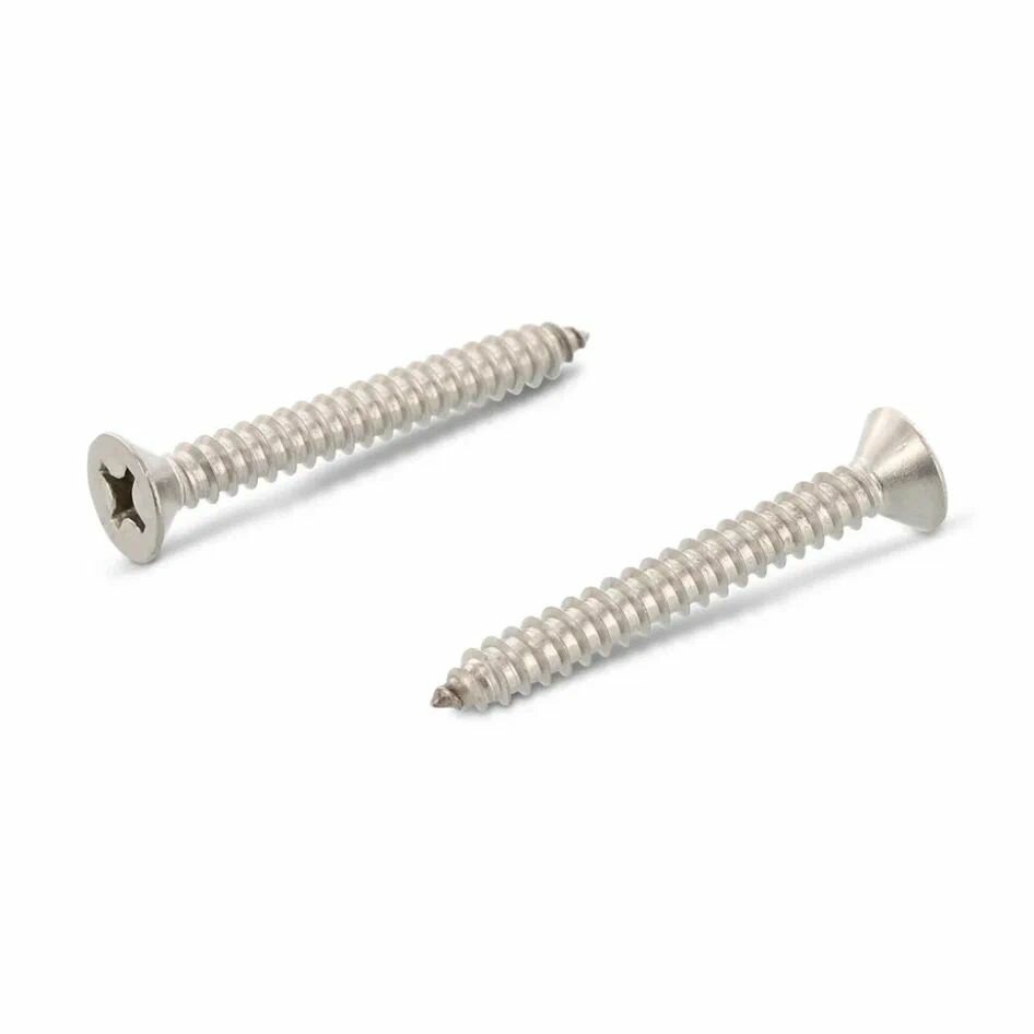 Саморез потайной, DIN 7982 M4,8x25 мм А2, нержавеющая сталь, крестообразный шлиц, 100 шт.