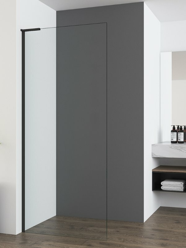 Душевая перегородка Vincea Walk-in HA VSW-7HA700CLB 70x200 см, профиль матовый черный, стекло прозрачное