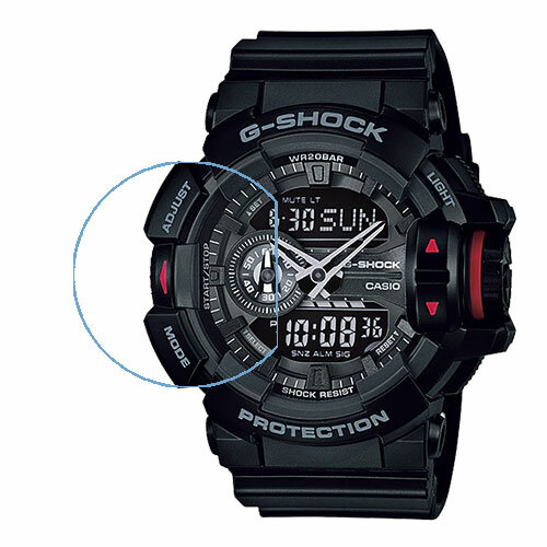 Скрин Мобайл защитный экран для часов Casio GA-400-1B из нано стекло 9H