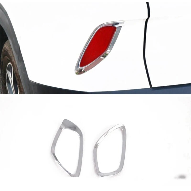 Для Kia Seltos 2019 2020 2021, ABS передняя и задняя противотуманная фара, накладка, отражатель, противотуманная фара, крышка, наклейка, аксессуары rear ABS chrome