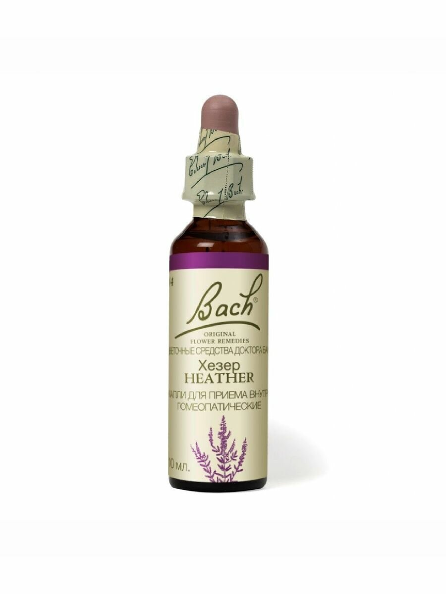 Капли Баха Хезер №14, капли гомеопатические флакон, 10 мл
