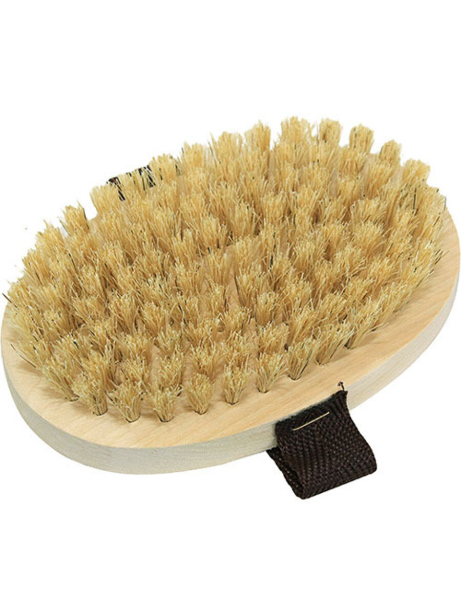 Щетка массажная Великоустюгской кисте-щёточной фабрики, овальная, с натуральной щетиной, большая