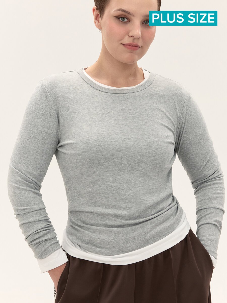 Лонгслив Plus Size