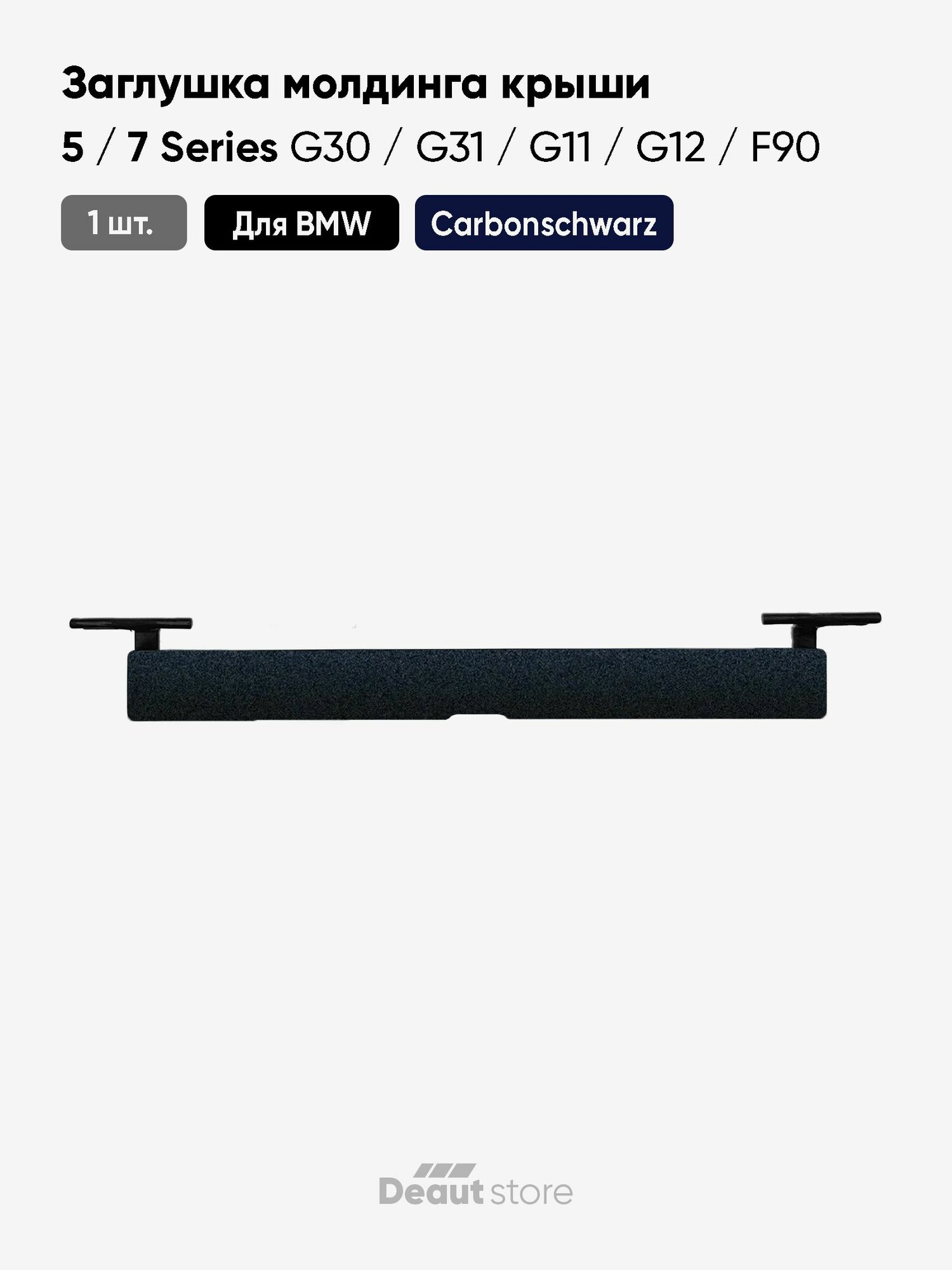 Заглушка молдинга крыши для BMW 5/7 Серии (Carbonschwarz ) G30/G31/F90/G11/G12 (1 шт.)