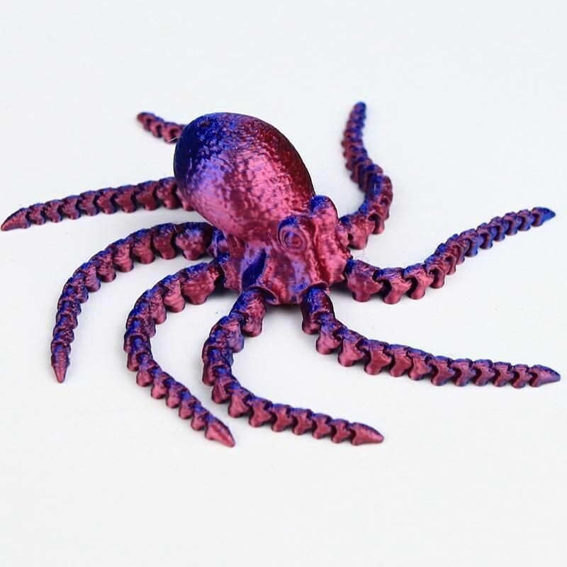 Шарнирная фигурка осьминога, 3D-печать, подвижные суставы, для детей, рождественские подарки