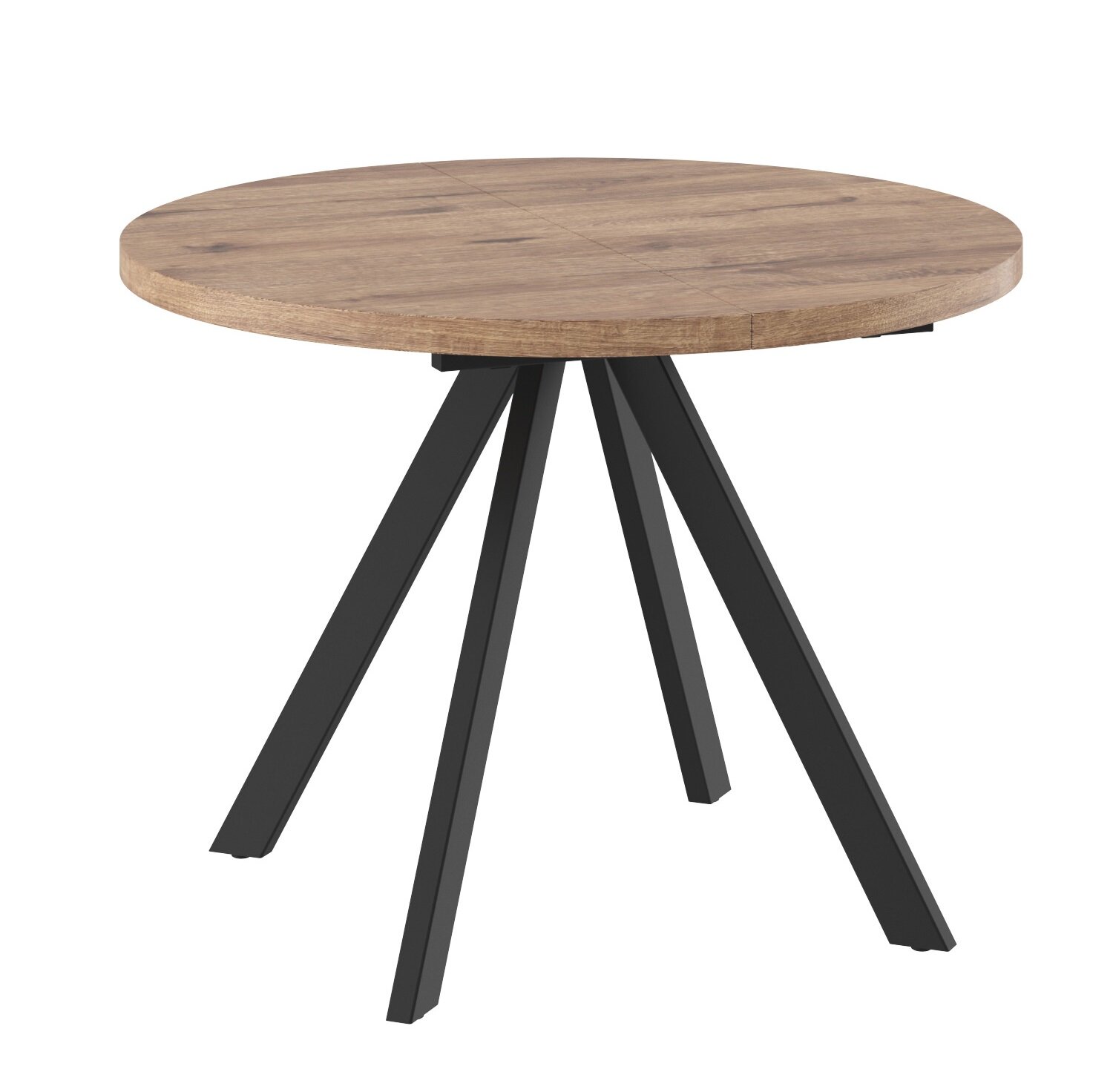 Стол мамадома Рондо М D100 Дуб Веллингтон/Черный