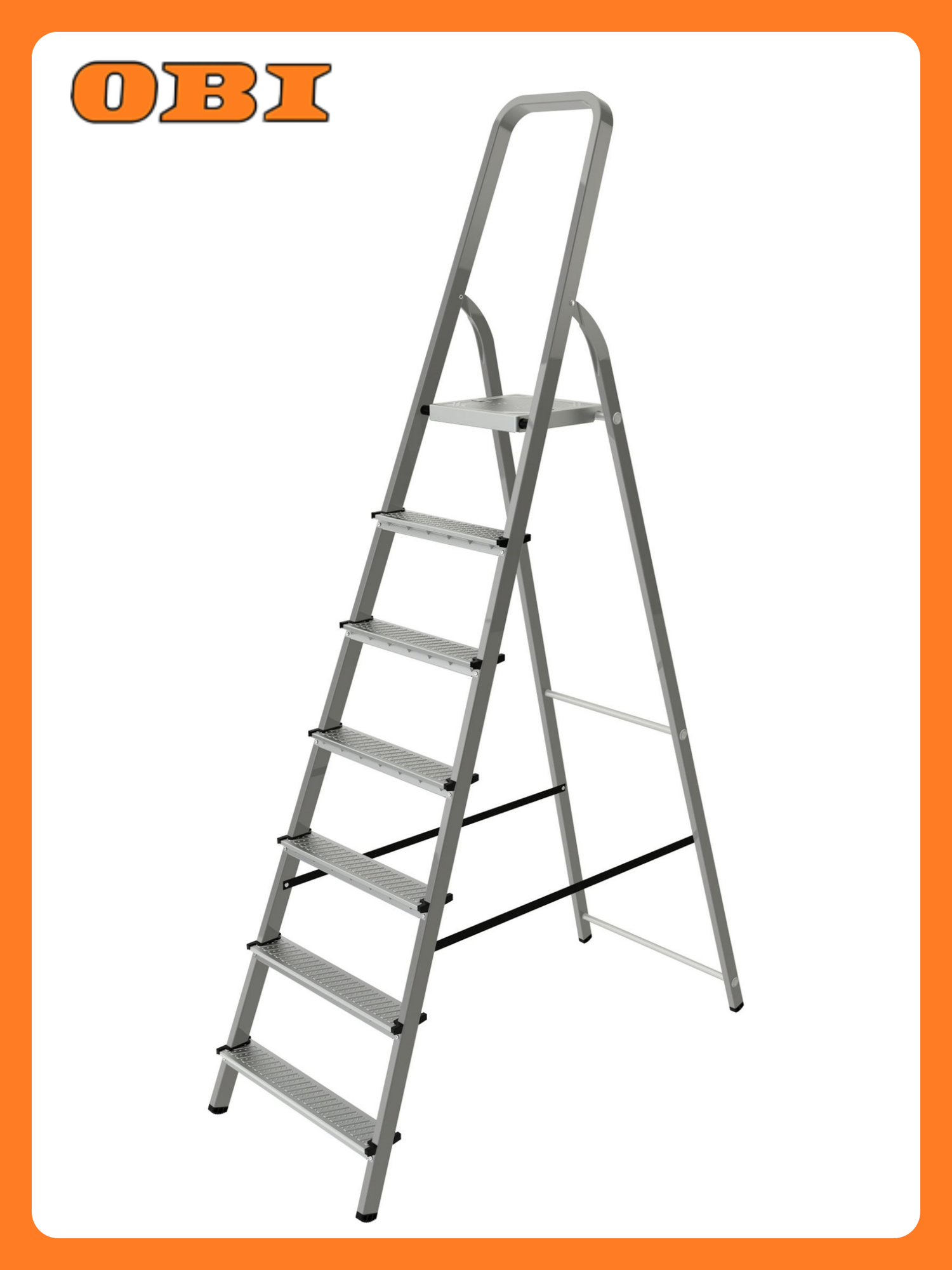 Стремянка стальная Новая Высота 1х7 ступеней