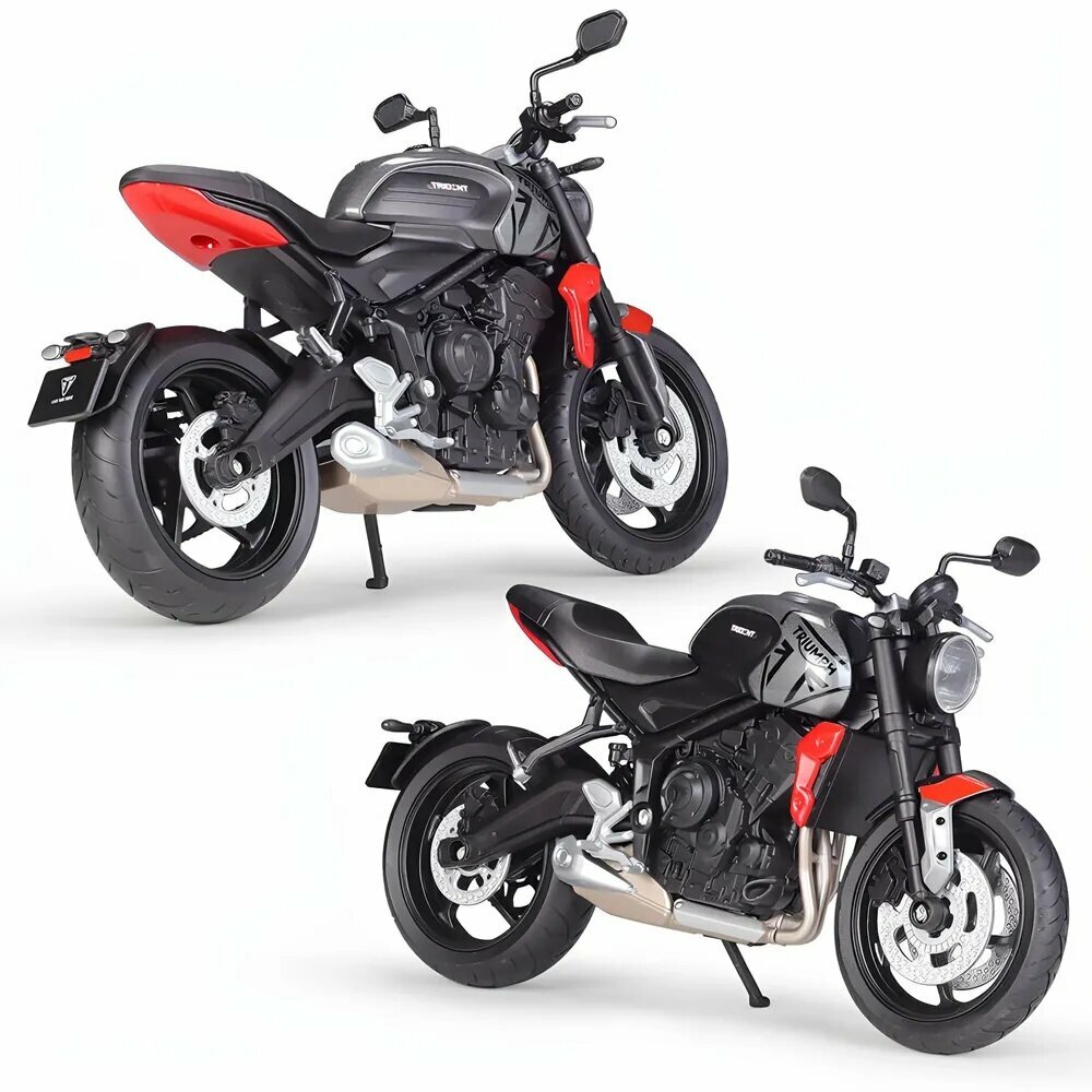 1:12 Triumph Trident 660 Alloy Motorcycle Car, подарки для мальчиков, коллекции хобби, подарки на день рождения