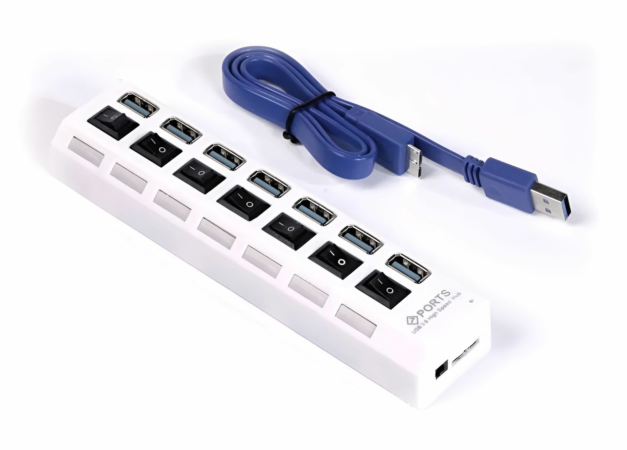 Разветвитель USB 3.0 Smartbuy SBHA-7307-W 7 портов белый