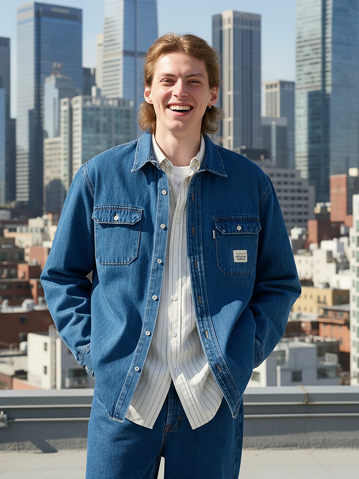 Рубашка джинсовая