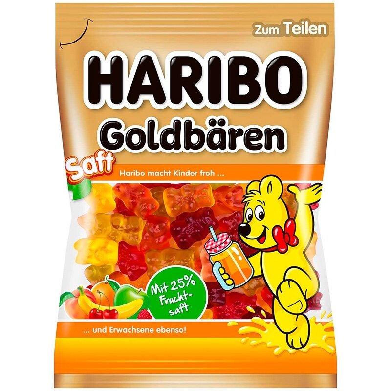 Мармелад HARIBO GOLDBAREN SAFT Сочные Мишки 160г (Германия).
