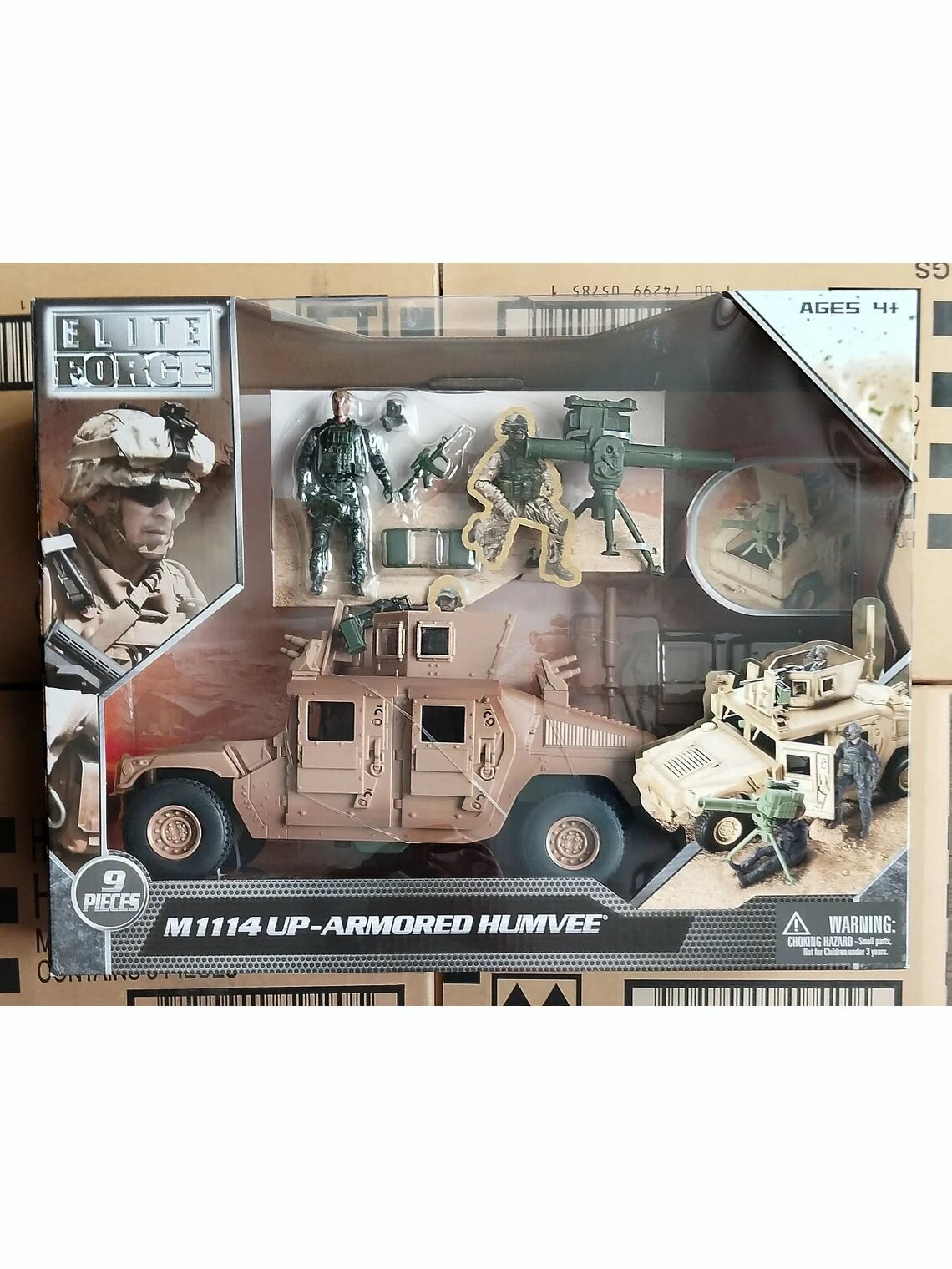 BBI Elite Force M1114 Up -1/18 Scale Armored Humvee US Army Military 3,75 дюйма Солдатские игрушки
