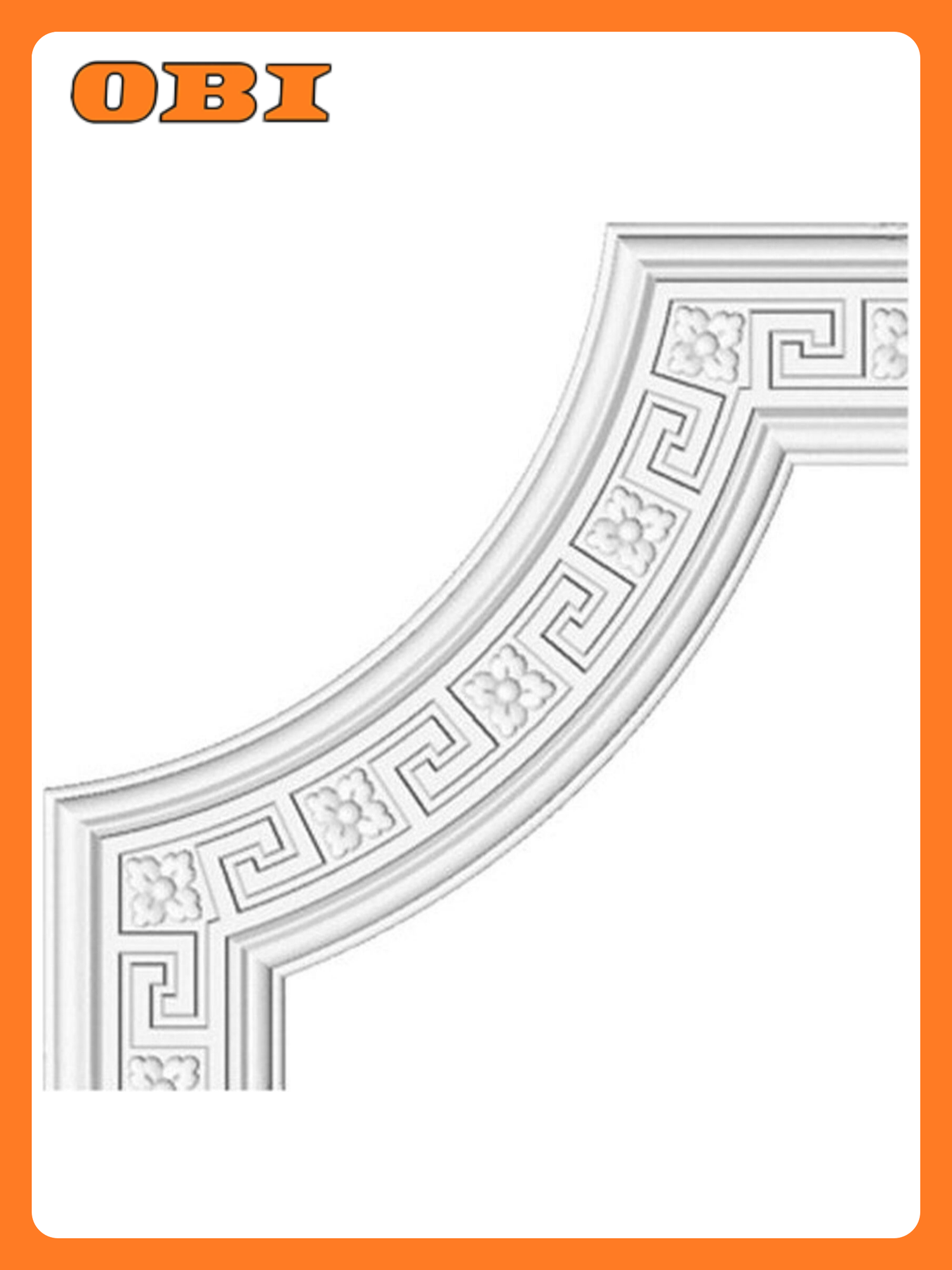 Молдинг FORMAT 184A, пенополистирол, белый, под покраску, 21x21 см