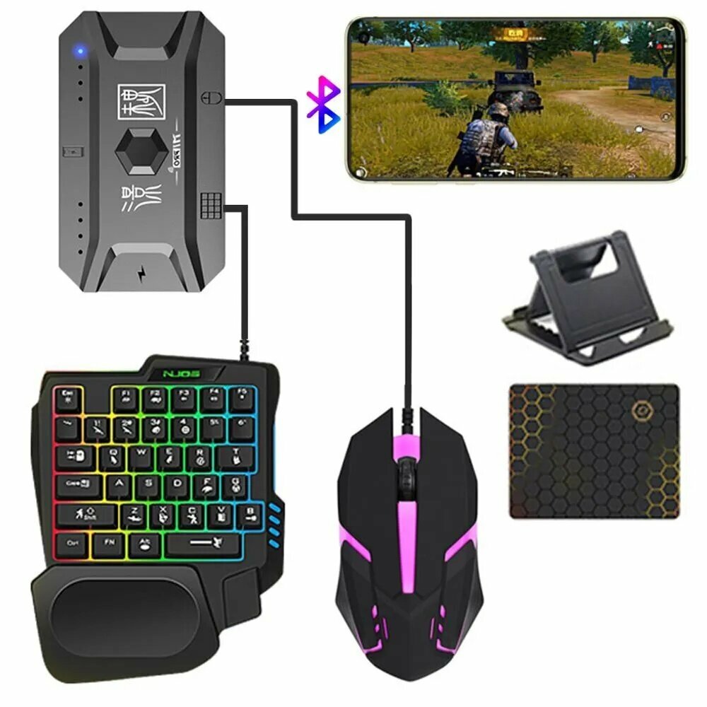 Комплект игровая мышь + клавиатура , черный