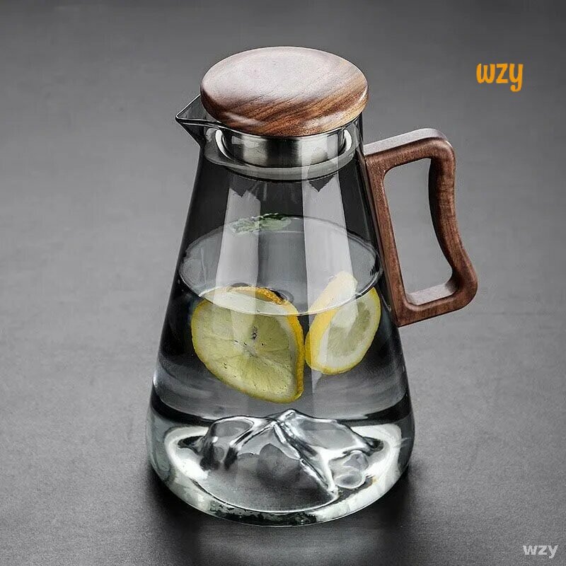Кувшин вогдаль, стекло, для воды и сока, с крышкой, 2л, светло-серый Q137