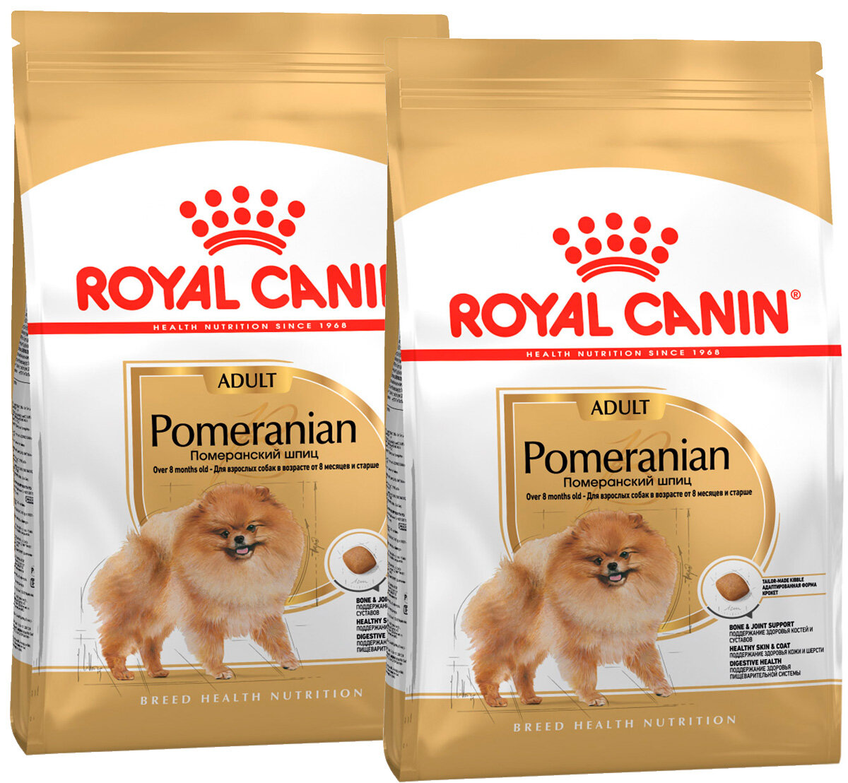 Корм сухой Royal Canin Pomeranian Adult для взрослых собак Померанский Шпиц, 0,5 кг х 2 шт