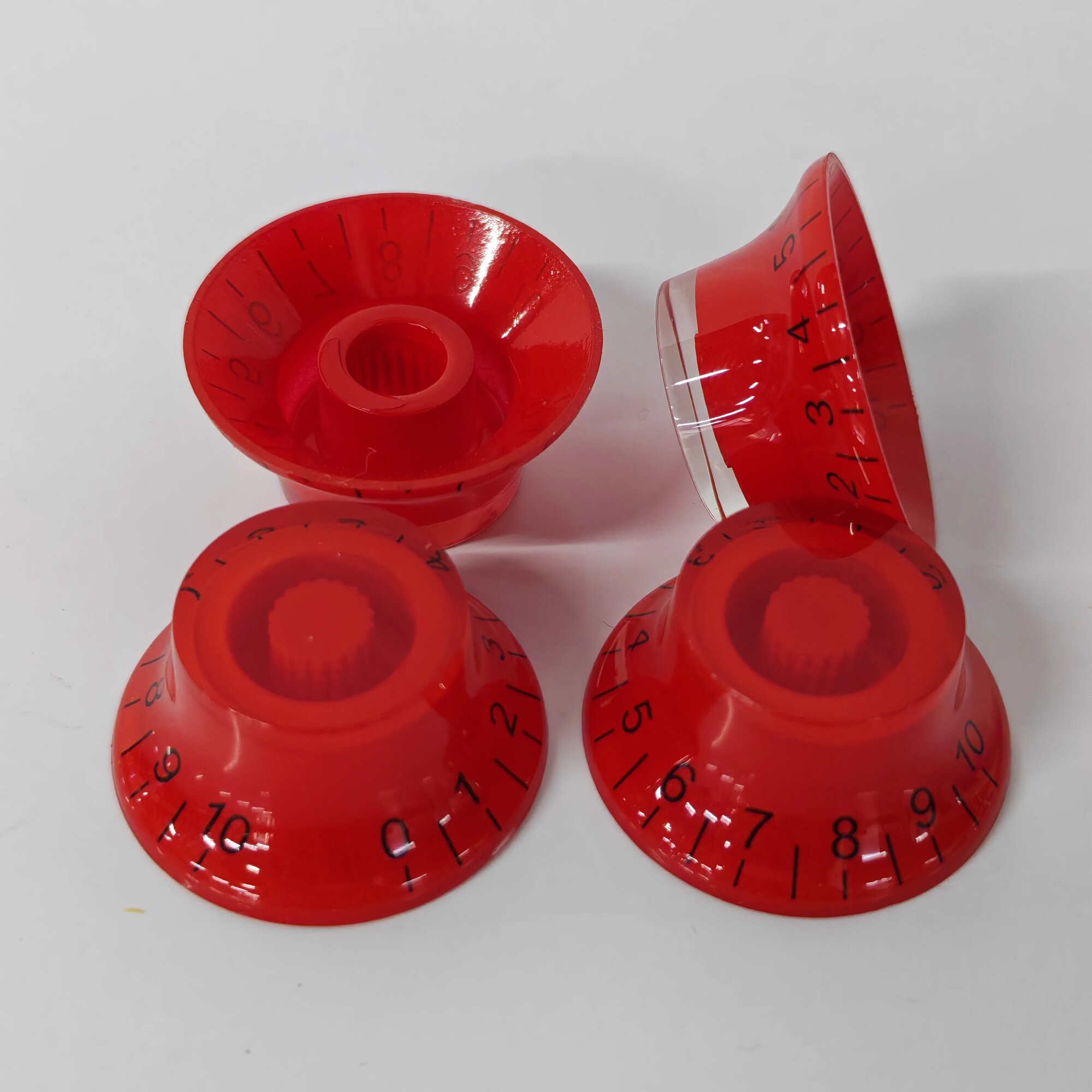 FLEOR Ручки-колокольчики для гитары LP Красный, Red 4PCS