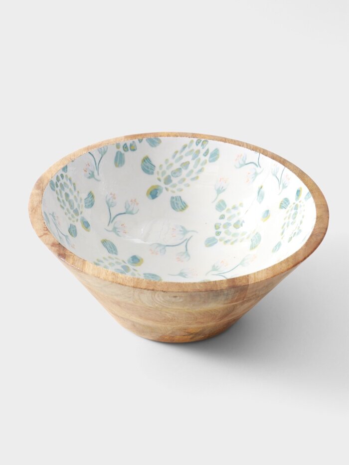 Салатник «Черепаха и цветы», 25×25×10 см, дерево манго
