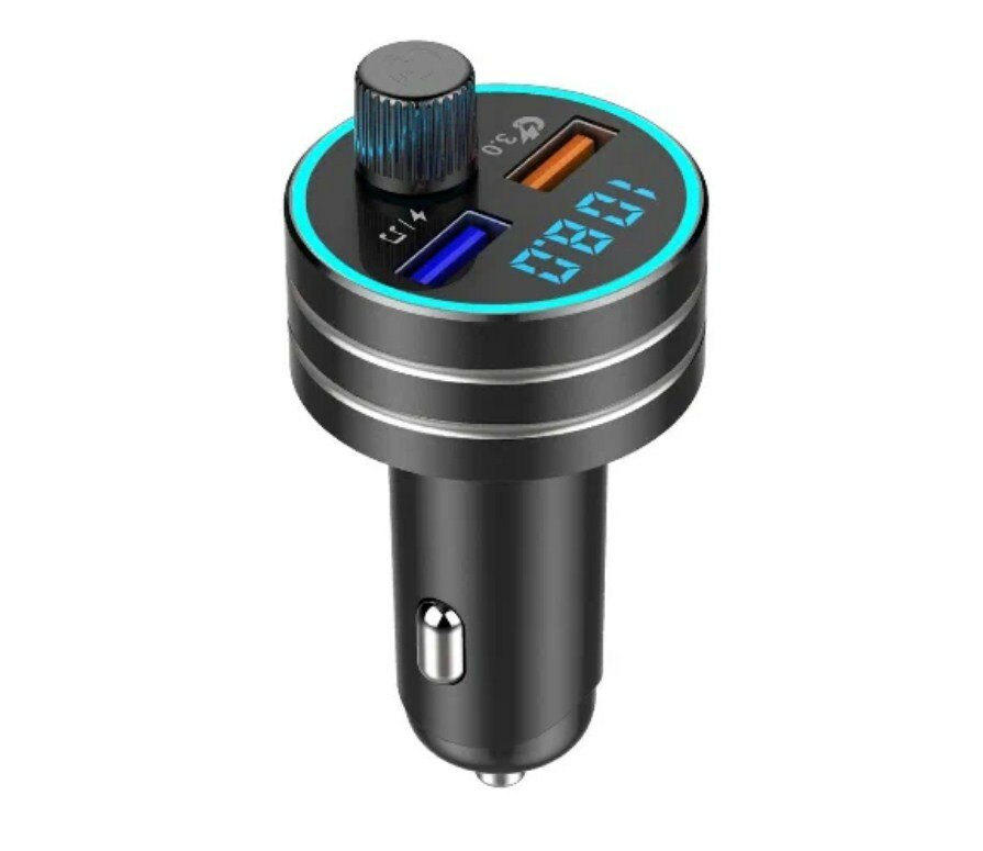 Автомобильное зарядное устройство MyPads TX-156934, Bluetooth V5.1, QC3.0, LED-дисплей